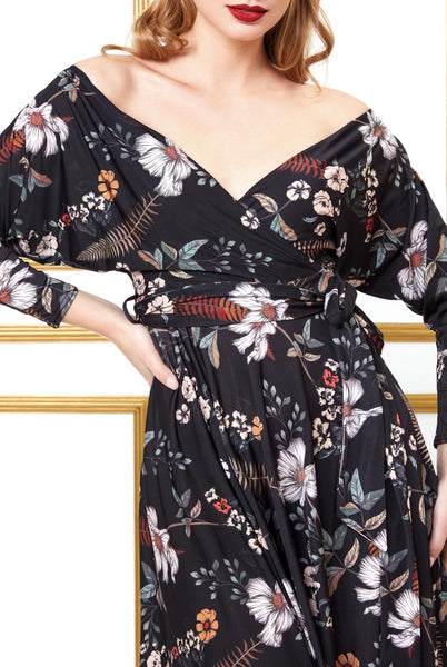 Wholesale Long Sleeve Skater Style Midi Dress – City Goddess